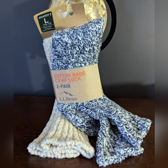 L.L. Bean | Accessories | Ll Bean Cotton Ragg Camp Fuzzy Soft Thick ...